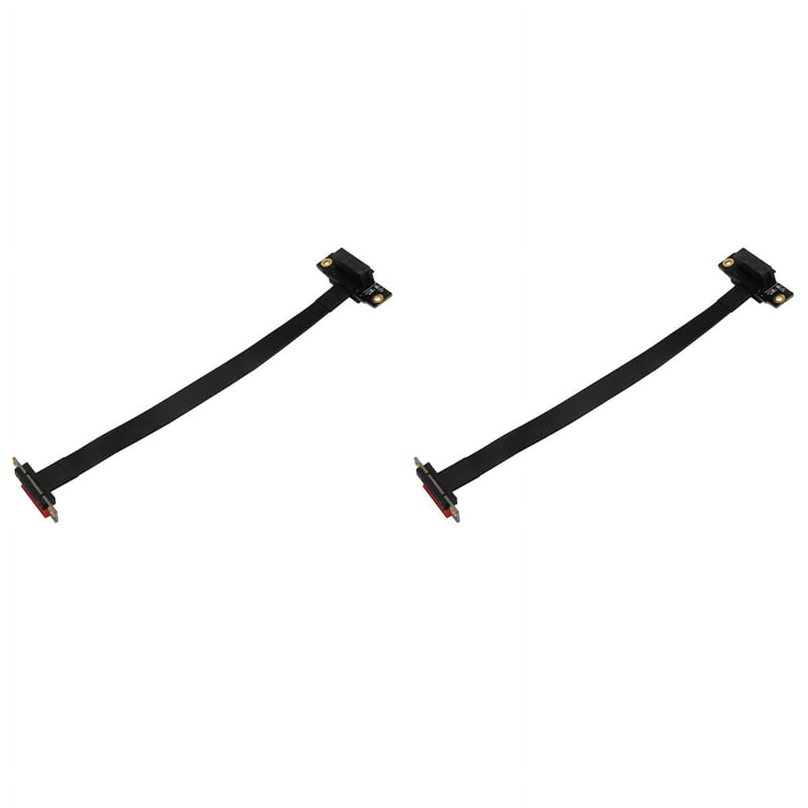 2X PCIE X1 Riser Cable Dual 90 Degree Right Angle PCIe 3.0 to Extension ...