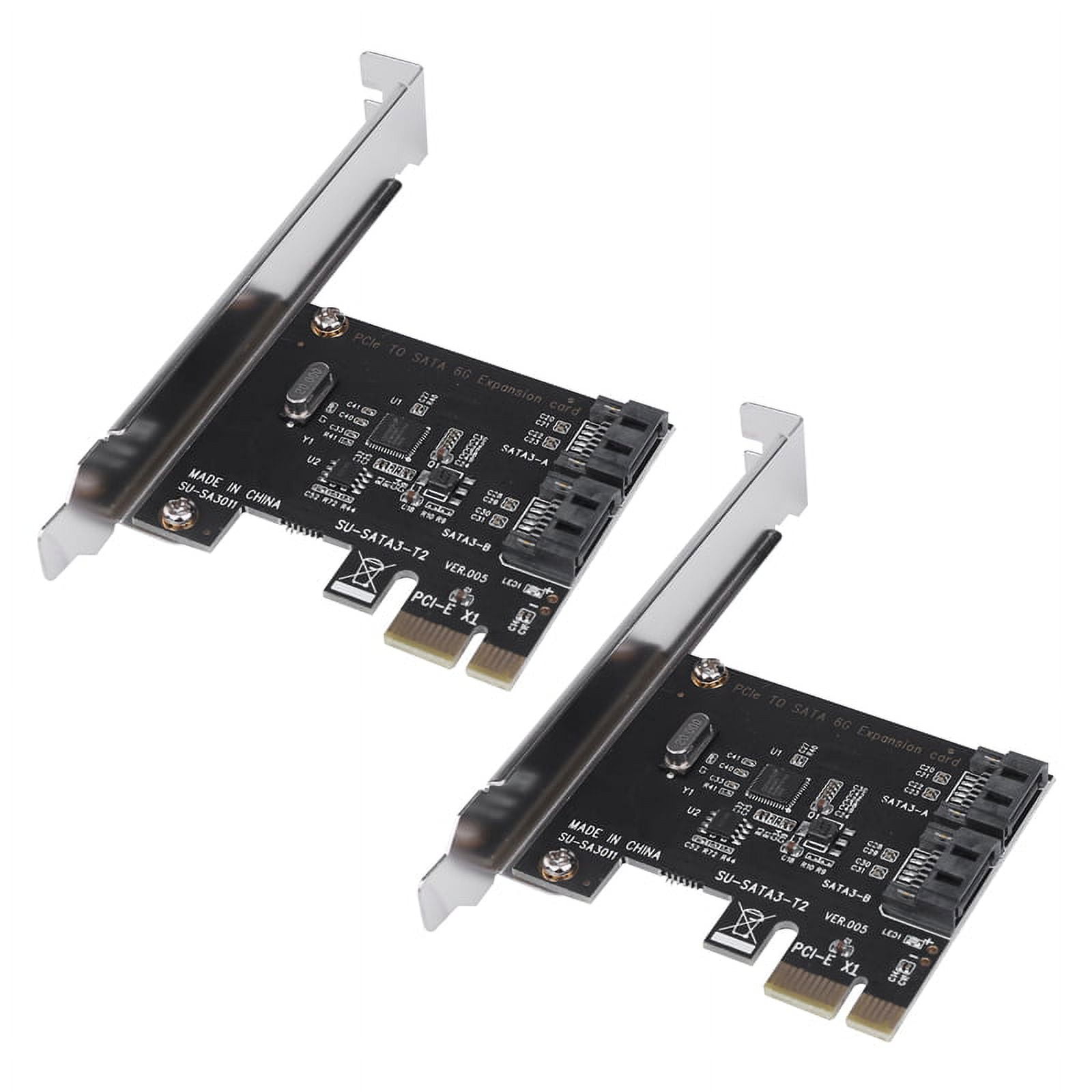 2X PCIe PCI Express to SATA3.0 2-Port III 6G Expansion Controller Card ...