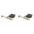 2X PCIe Sound Card PCI-E X1 CMI8738 Chip 32/64 Bit Sound Card Stereo 5. ...