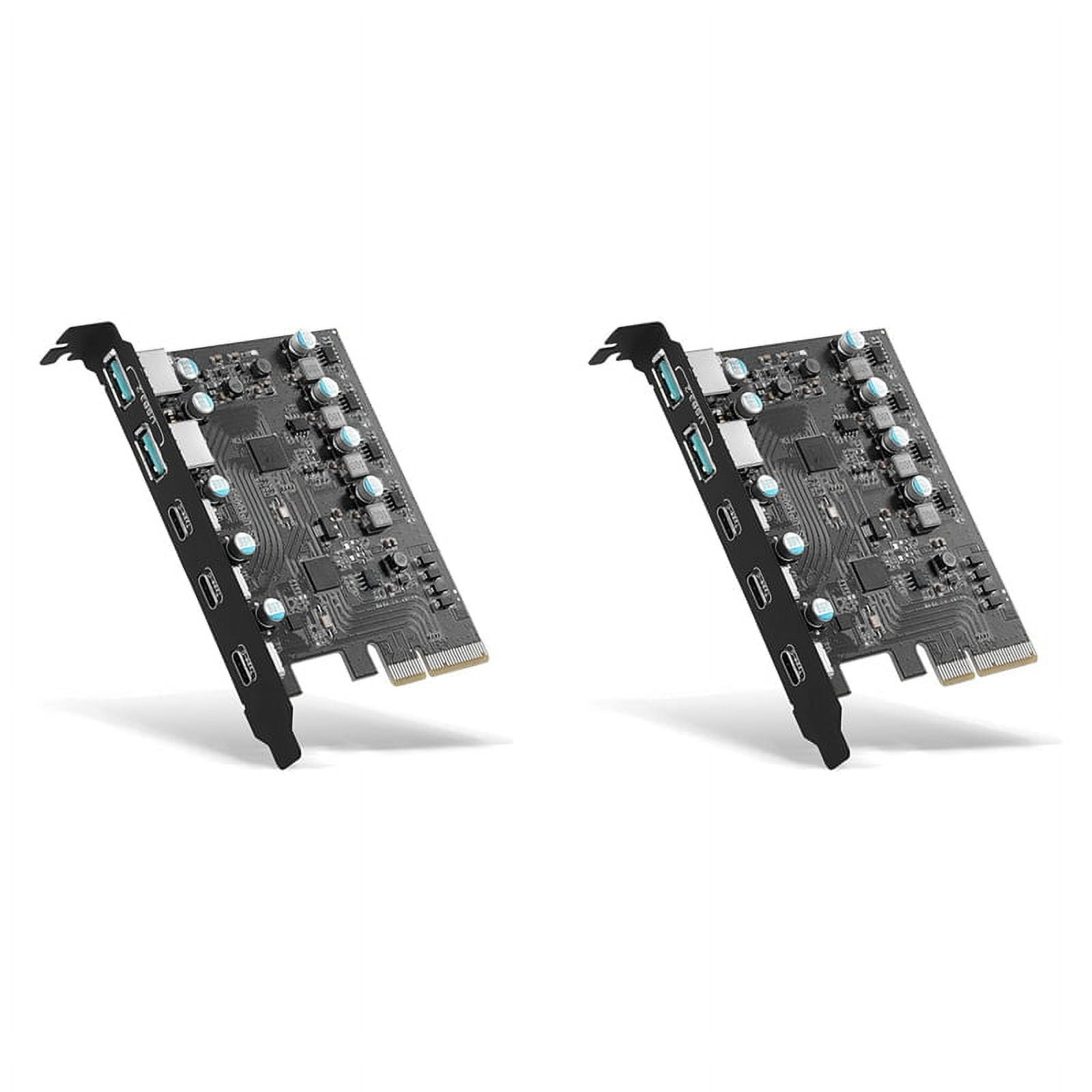 2X PCIe to USB 3.2 Gen 2 Adapter Card PCI Expansion Card PCI-E Add-on ...