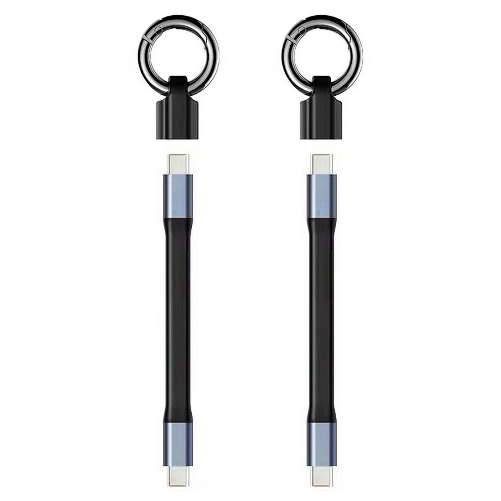 2X PD65W USB Type C to Type-C Cable Mini Keychain Portable 3A Fast ...