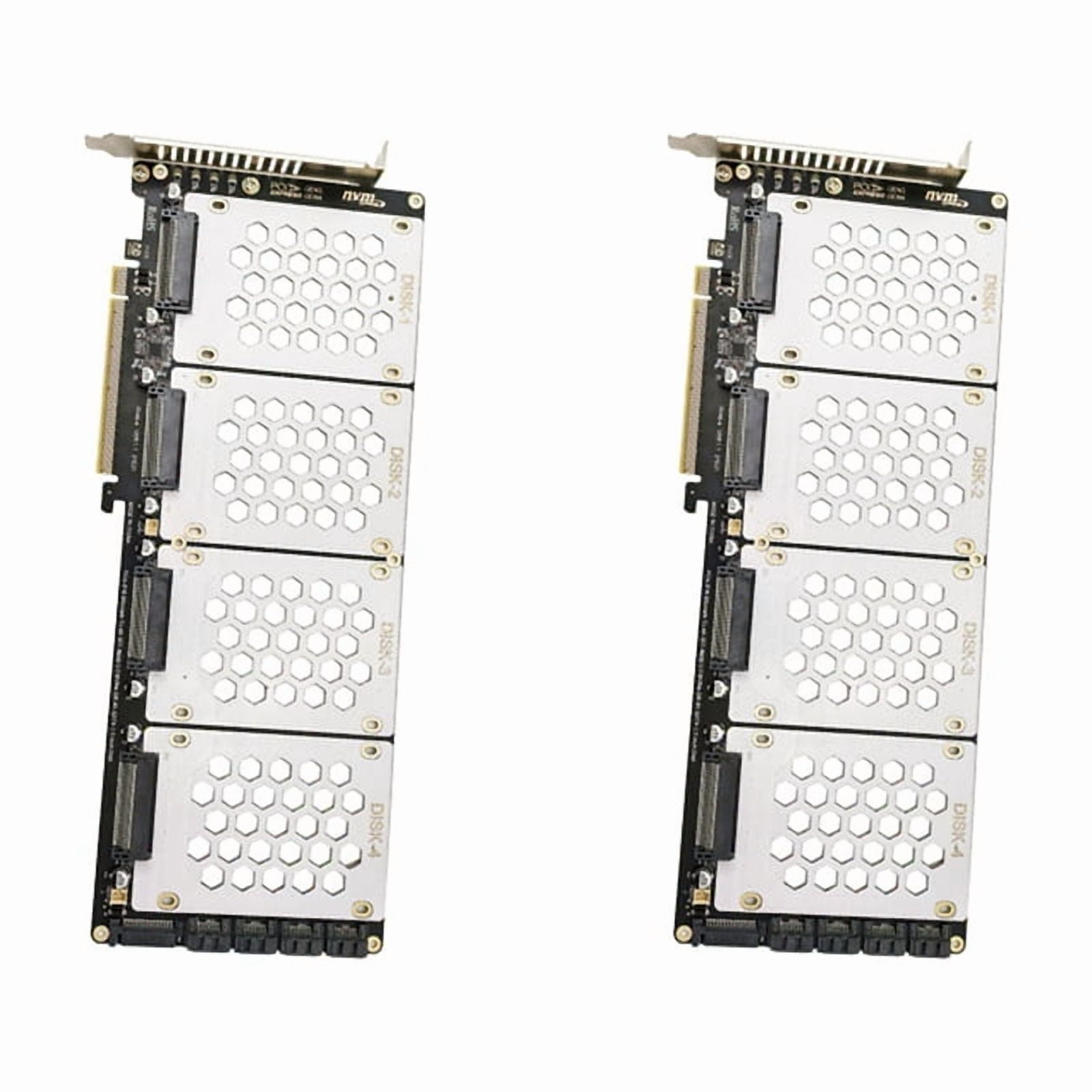 2X PH46-4 4-Disk SFF8639 U.2 NVME & 2.5-Inch Hard Drive to PCIE4.0 Split Card PCIE4.0 X16 Hard ...