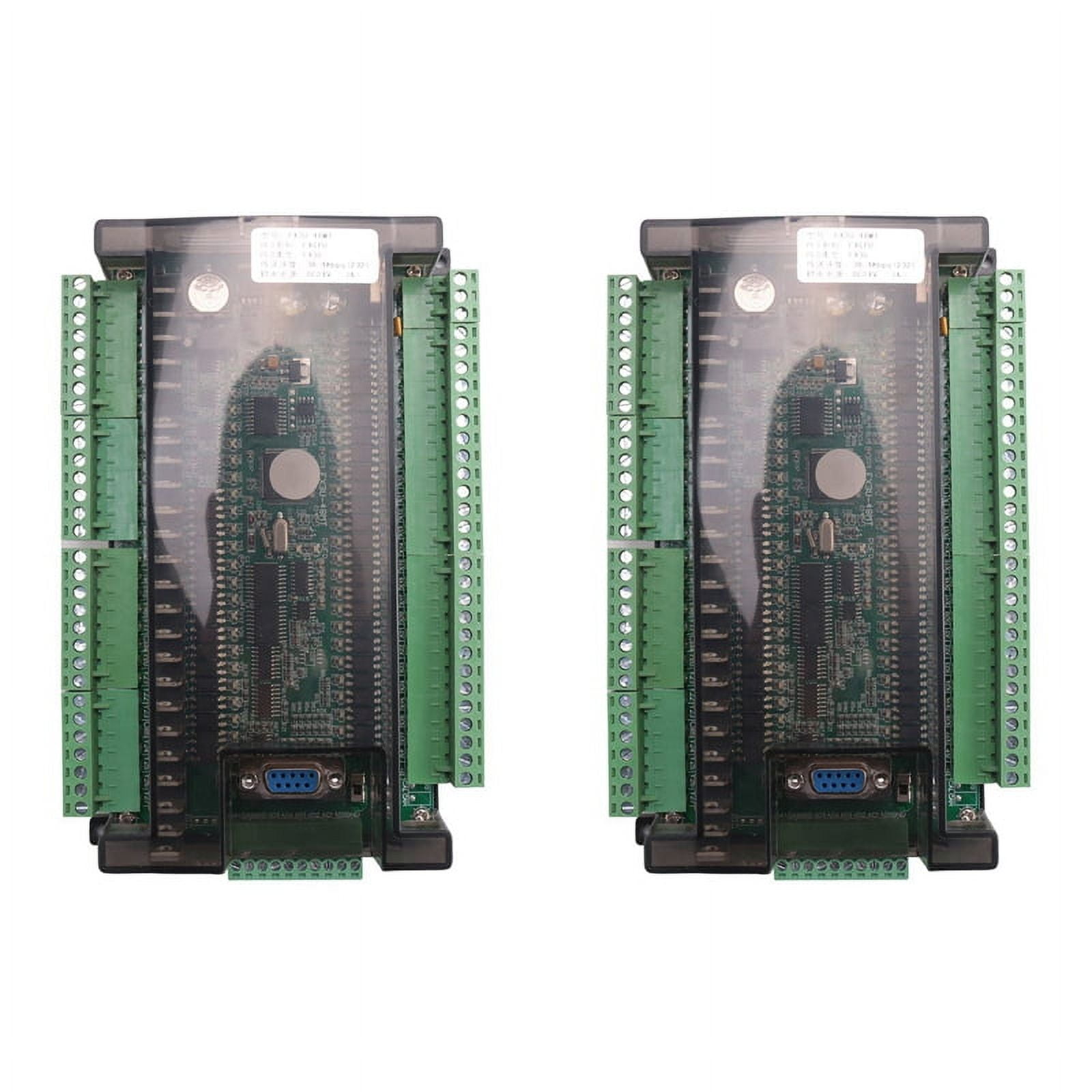 2X PLC Industrial Control Board Module FX3U-48MT Programmable Logic Controller 24 Input 24 ...