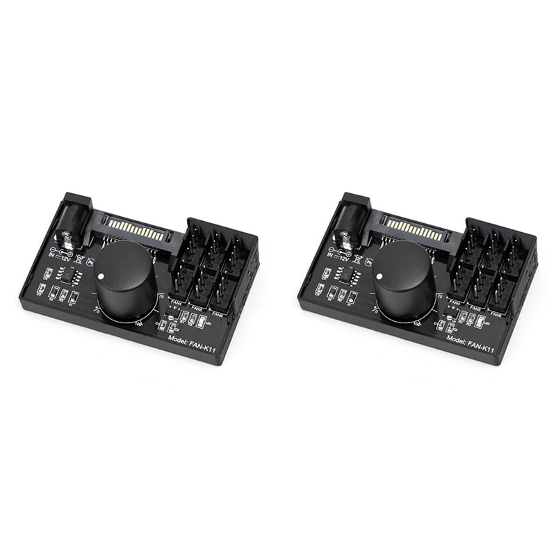 2X PWM Fan Speed Controller High Power DC Power 4Pin Fan Governor NAS ...