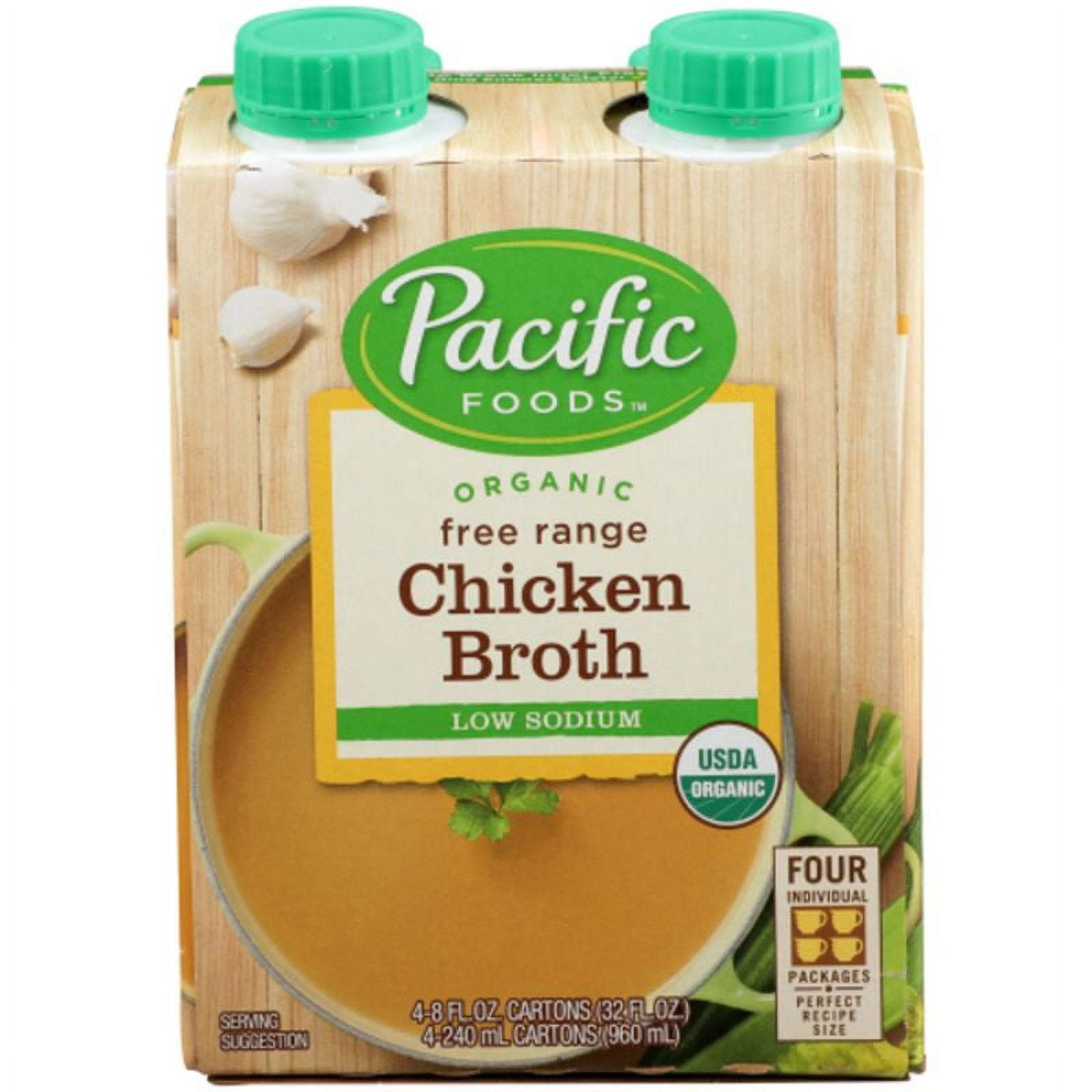 2X - Pacific Foods Organic Low Sodium Chicken Broth 4 x 8 fl oz ...