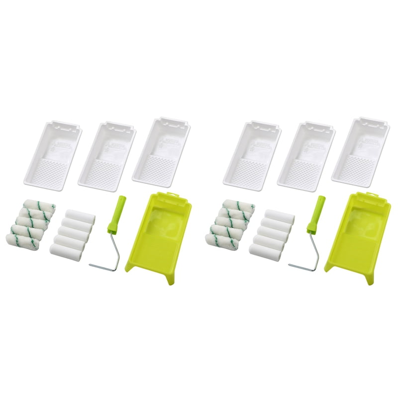 2X Paint Tray Kit, 4 Inch Roller Liner, Tray, Liners Disposable 6 Pcs ...