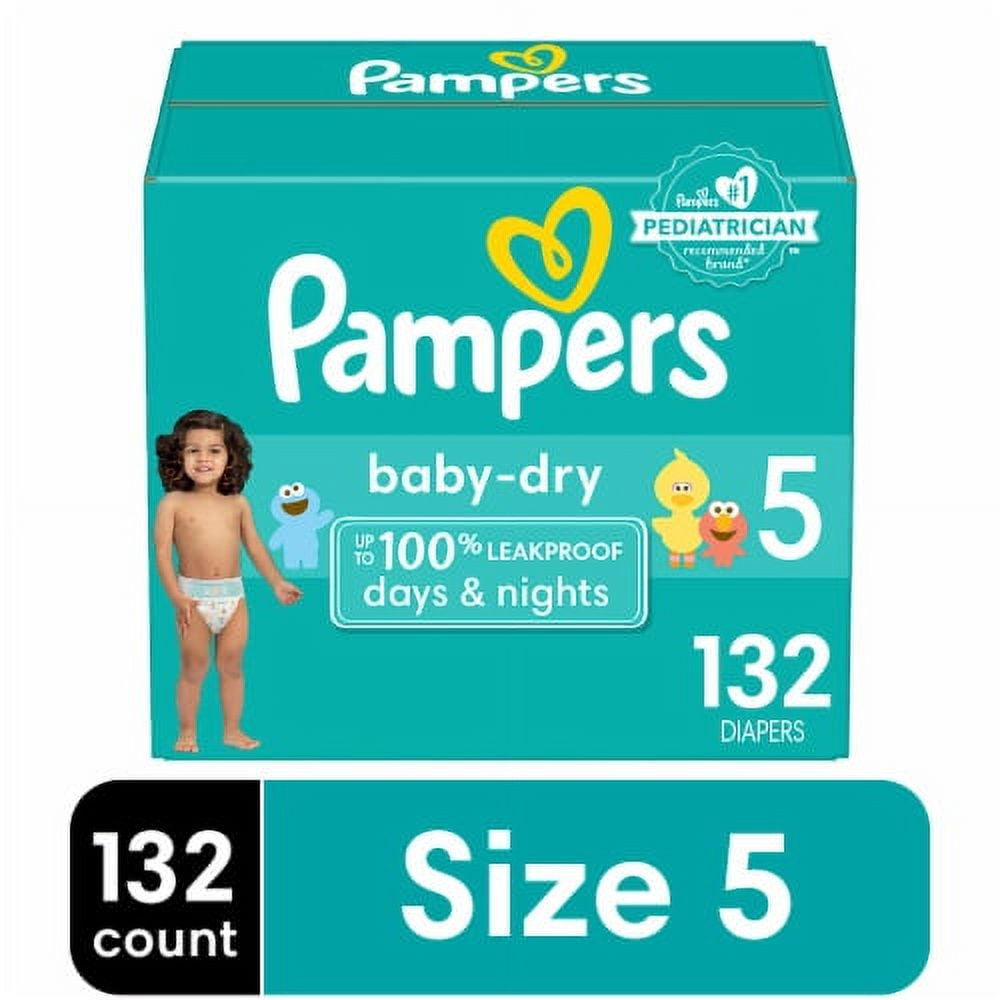 2X - Pampers Baby Dry Baby Diapers Size 5 (27+ lbs) - Walmart.com