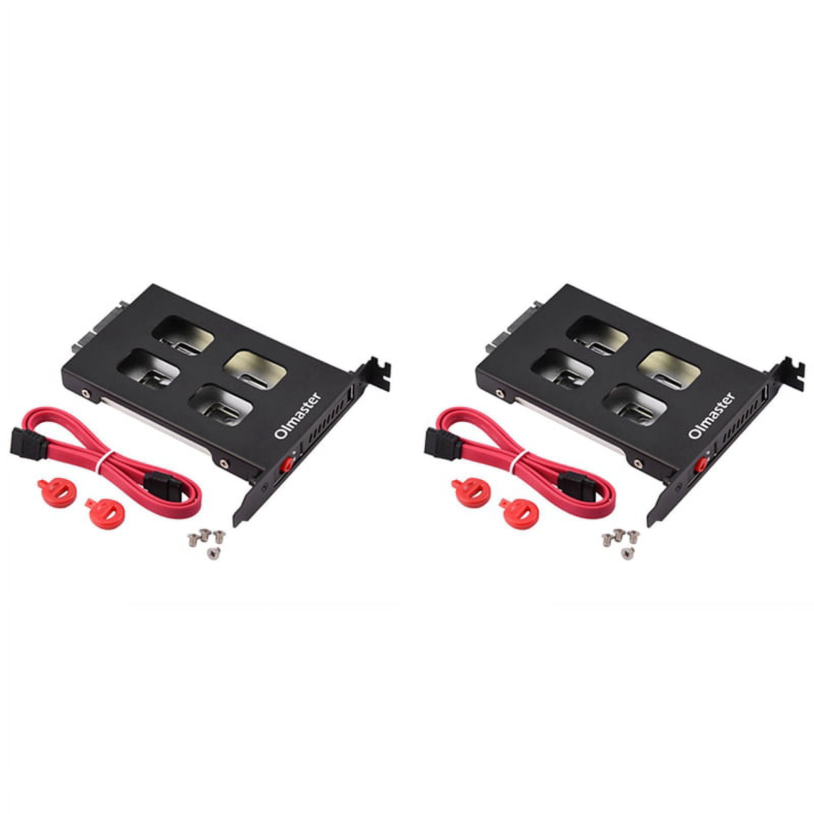 2X Pci Mobile Rack Enclosure Hard Disk Drive Case Box for 2.5 Inch Sata ...