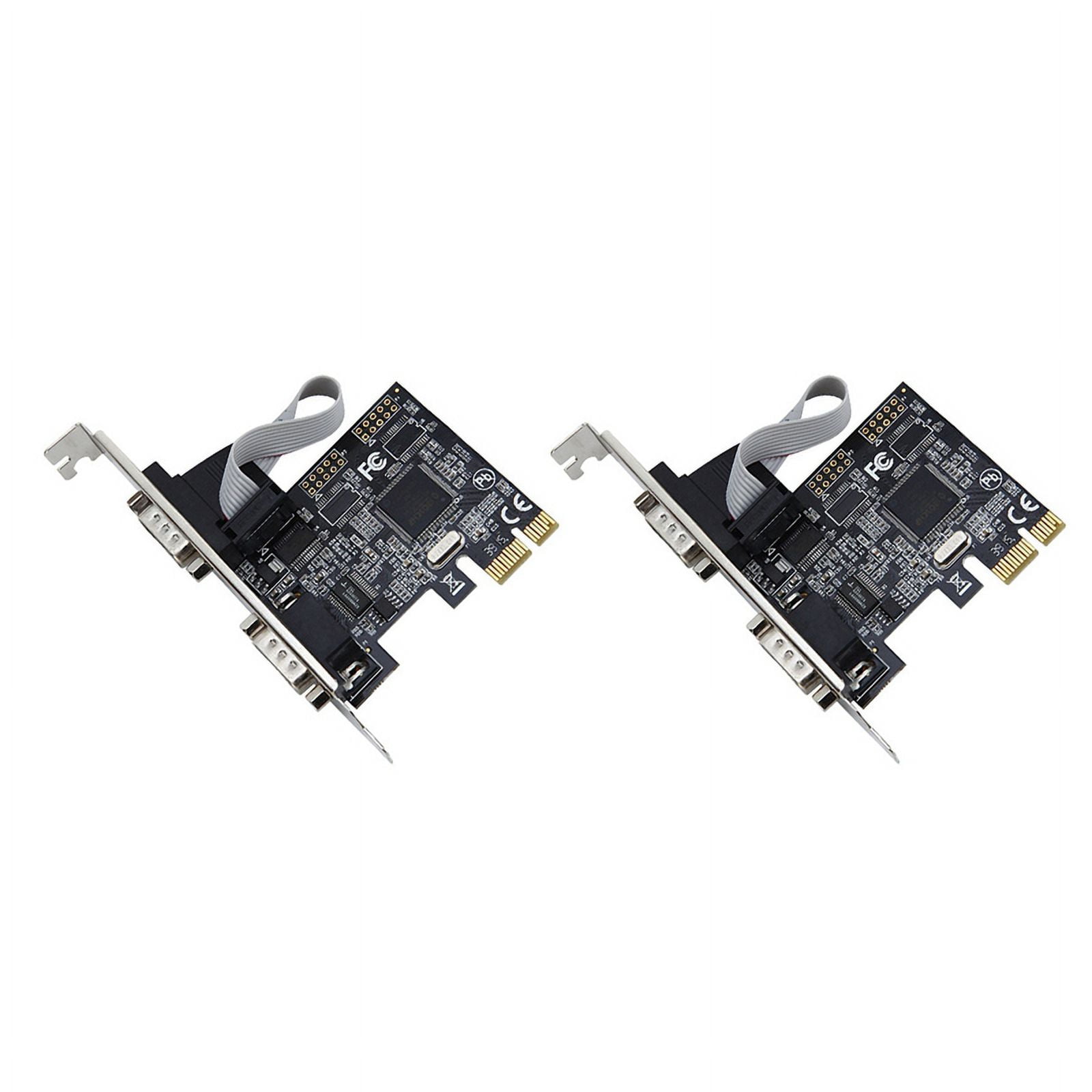 2X Pcie to Serial Ports RS232 Interface PCI-E PCI Express Card Adapter Industrial Control ...