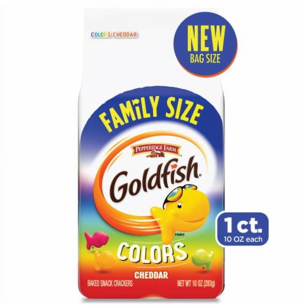 2X-Pepperidge Farm Goldfish Colors Cheddar Family Size Baked Snack ...