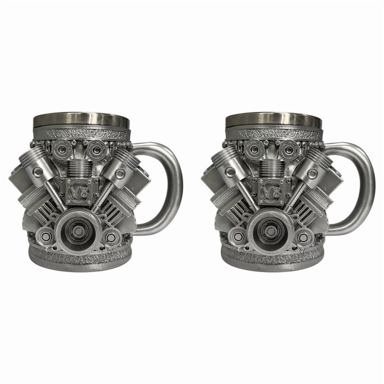 2X Personalized Engines Stainless Steel Mug, 3D Car Engine Design ...