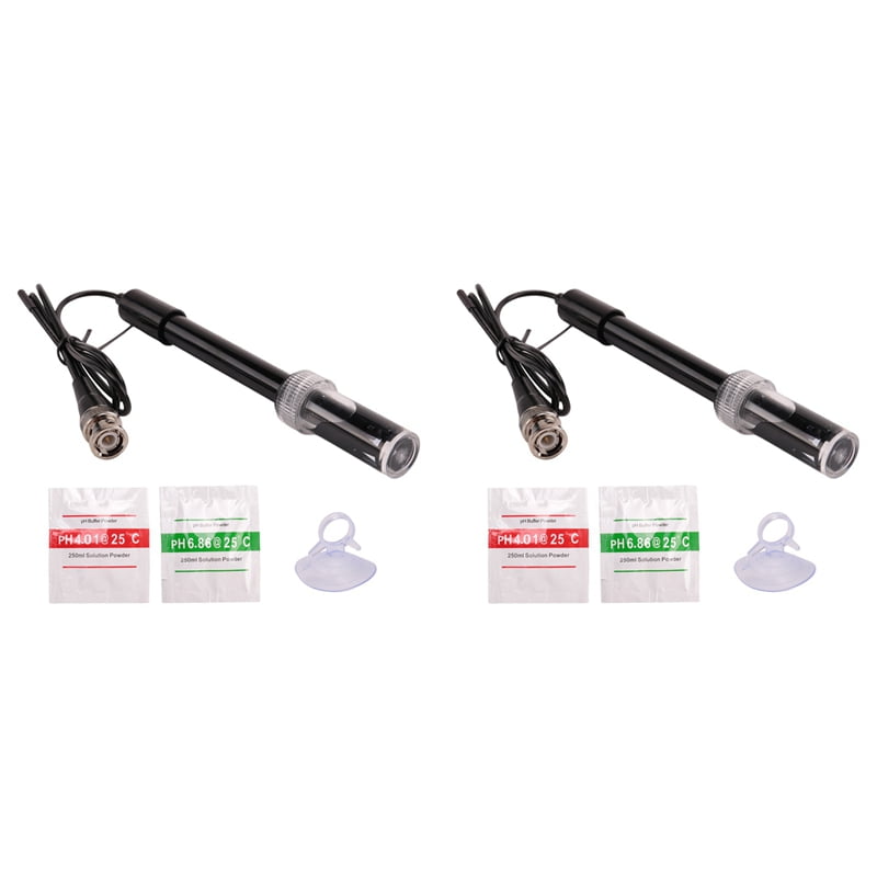 2X Ph Replacement Probe Aquarium Laboratory Electrode Ph Meter ...