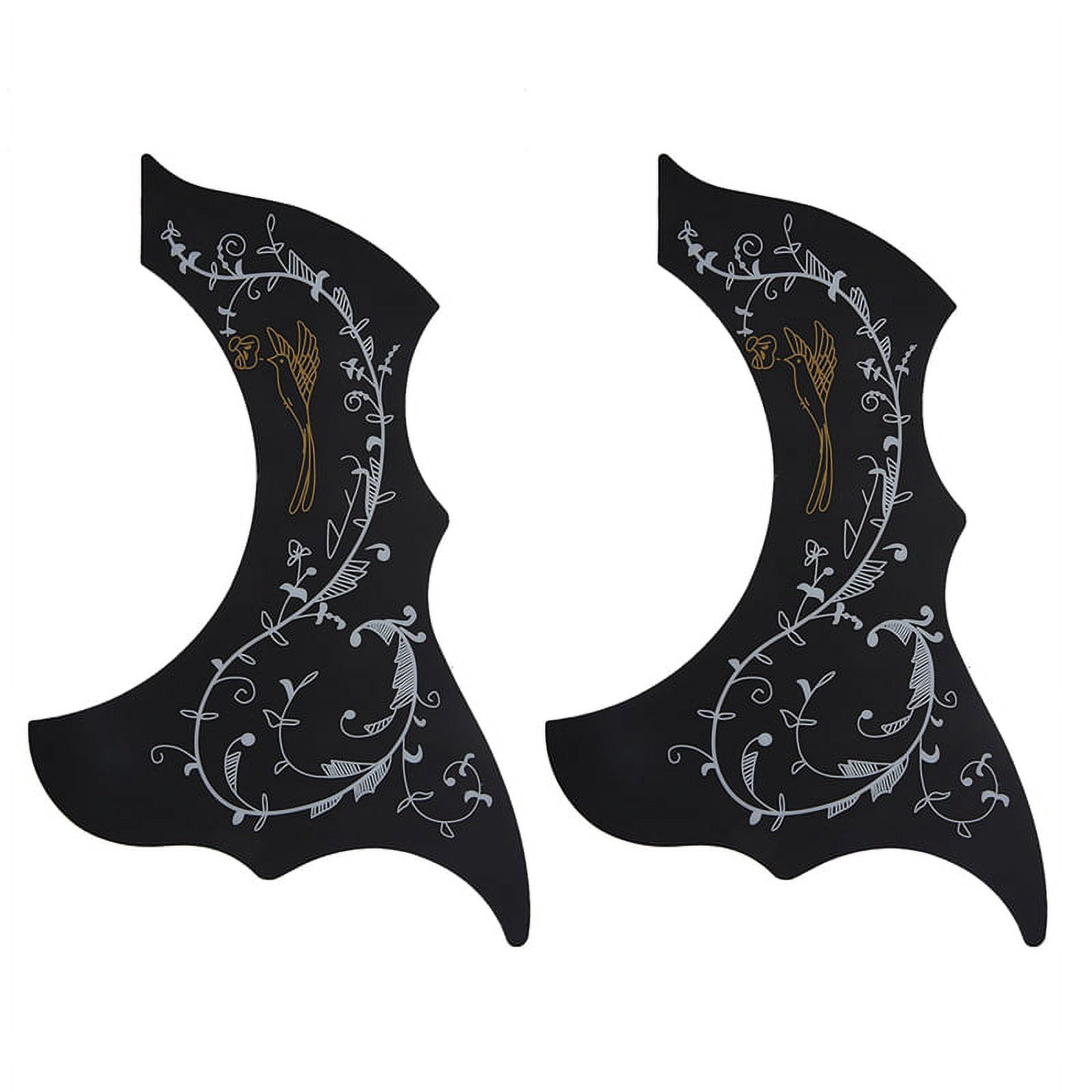 2X Pickguard-Acoustic-Acoustic Guitar Pickguard, Self Adhesive, Black ...