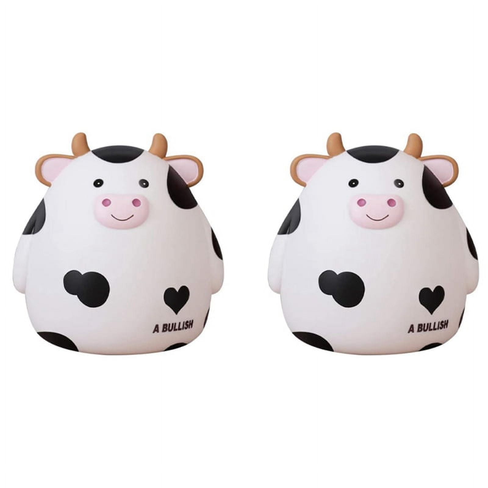 2X Piggy Bank,Cute Cow Money Bank for and Girls,Children's Shatterproof ...