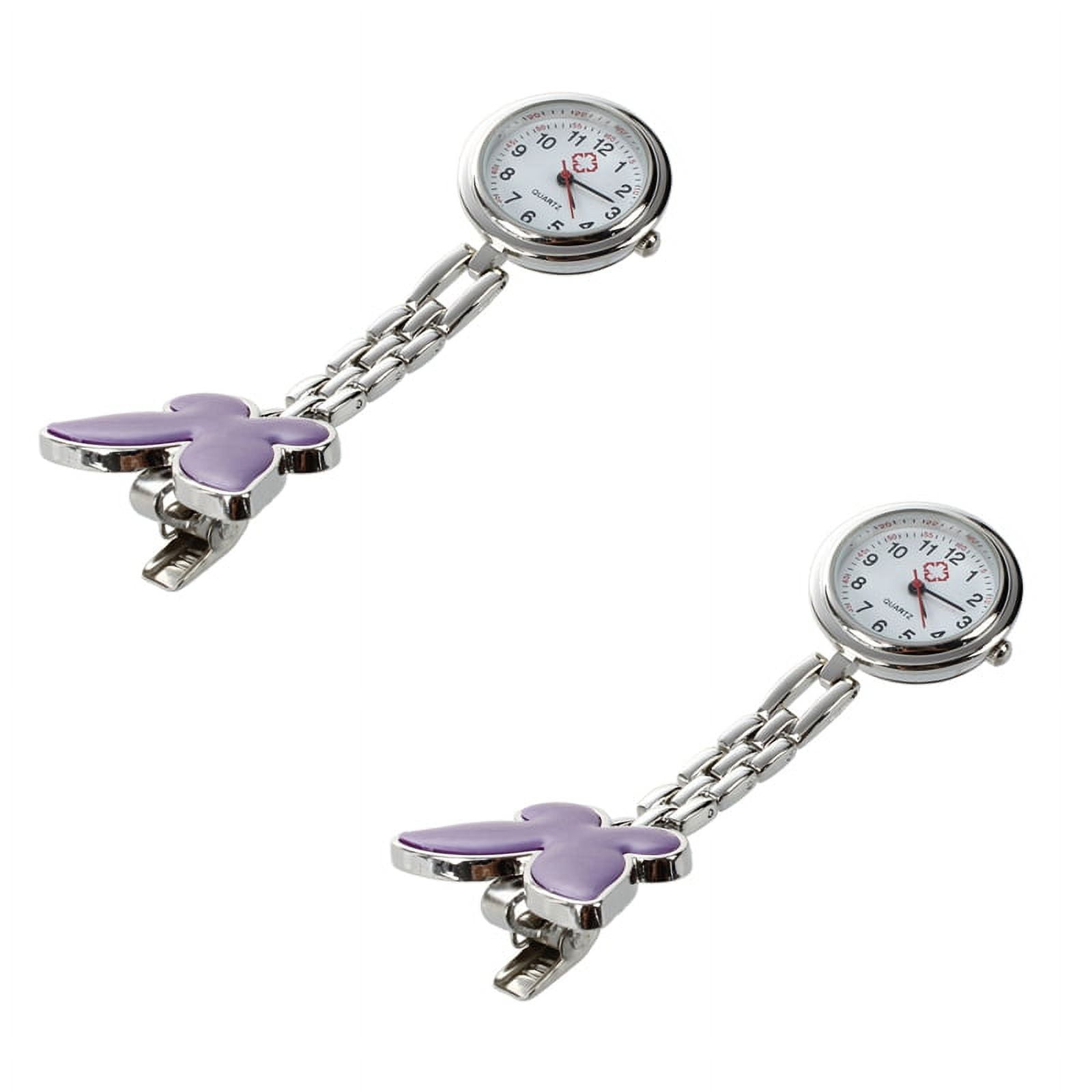 2X Pocket Watch - Nurses Wacht Heart Rate Monitor Pocket Watch Quartz ...