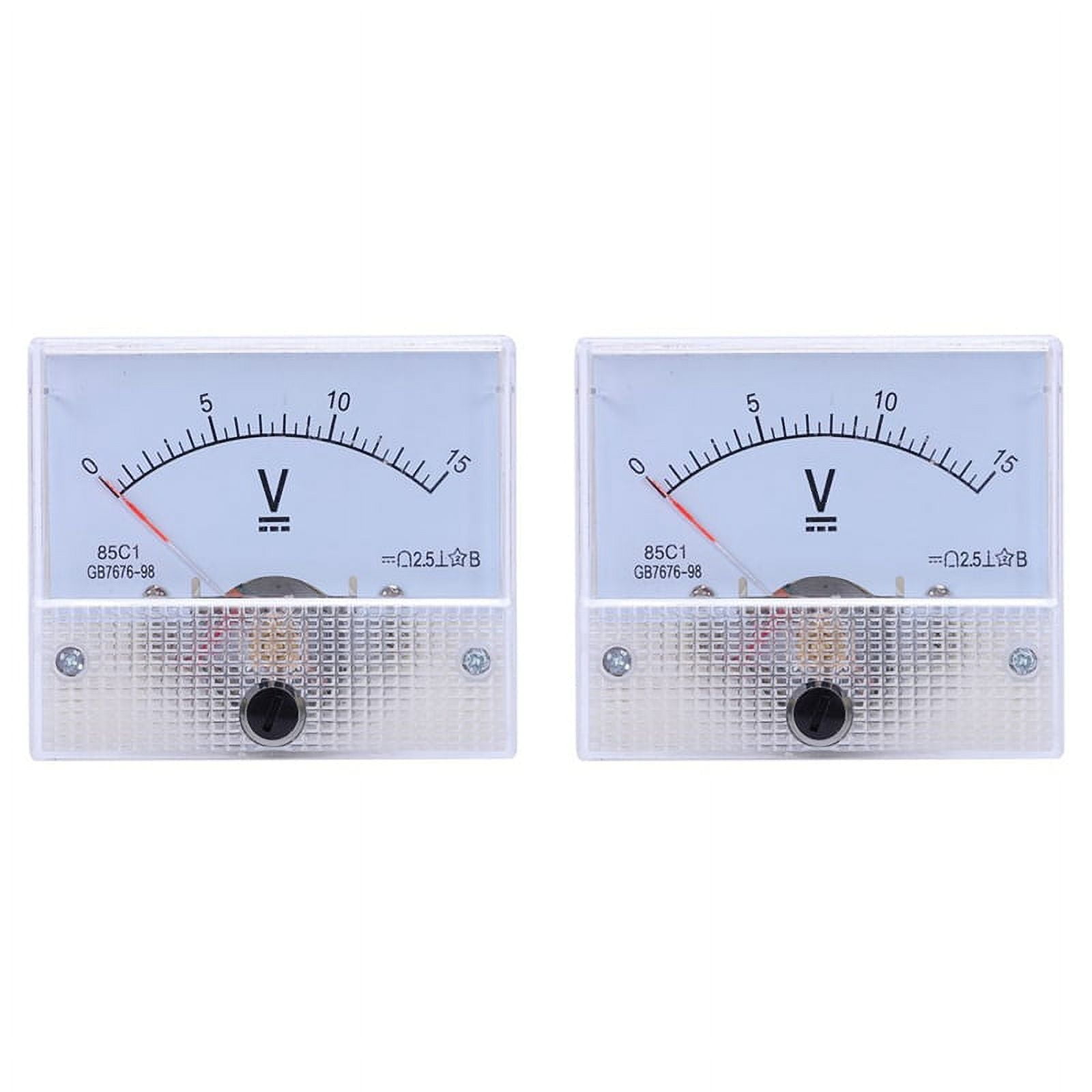 2X Pointer Type DC Voltmeter, 85C1 DC 0-15V Mechanical Analog Voltage Panel Meter - Walmart.com