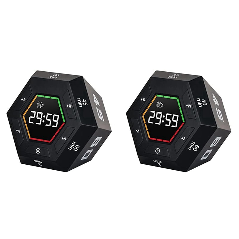 2X Pomodoro Timer, Productivity Timer,3, 5, 15, 30, 45, 60 Minute Preset Smart Countdown Timer ...