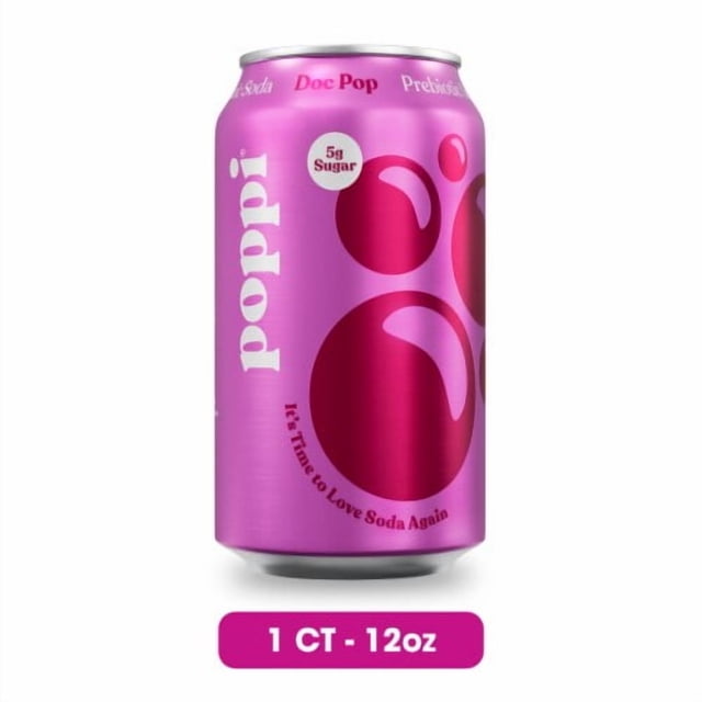 2X - Poppi Doc Pop Prebiotic Soda-12 fl oz - Walmart Business Supplies