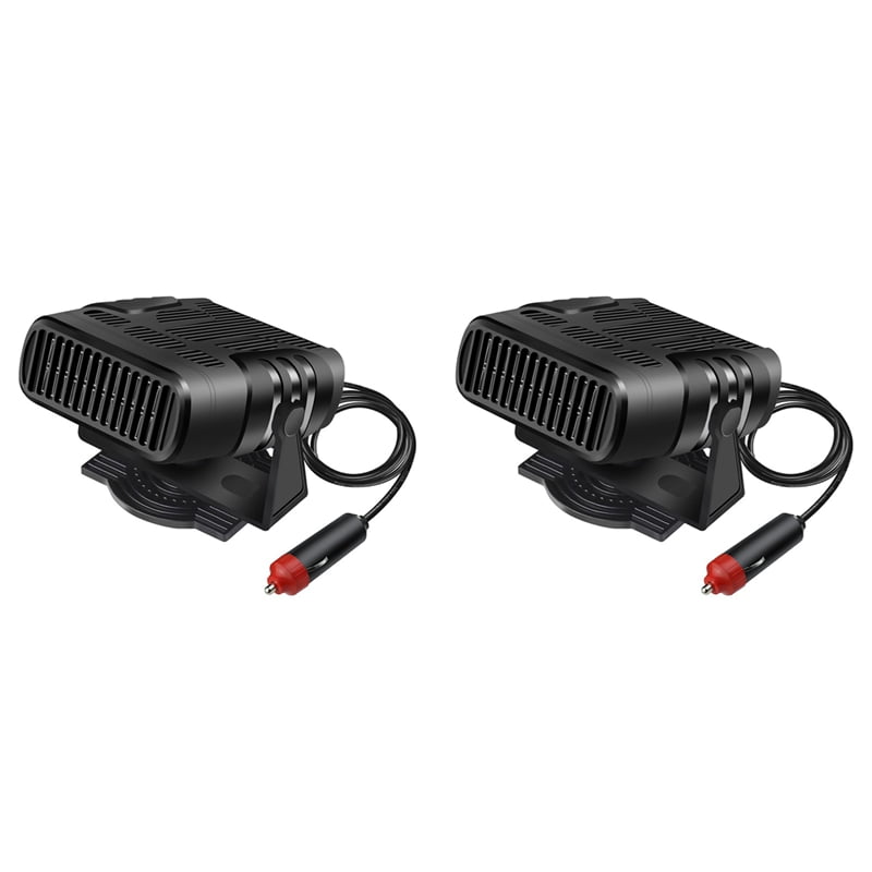 2X Portable Heating Cooling Fan Auto Car Heater Defroster Demister 200W ...