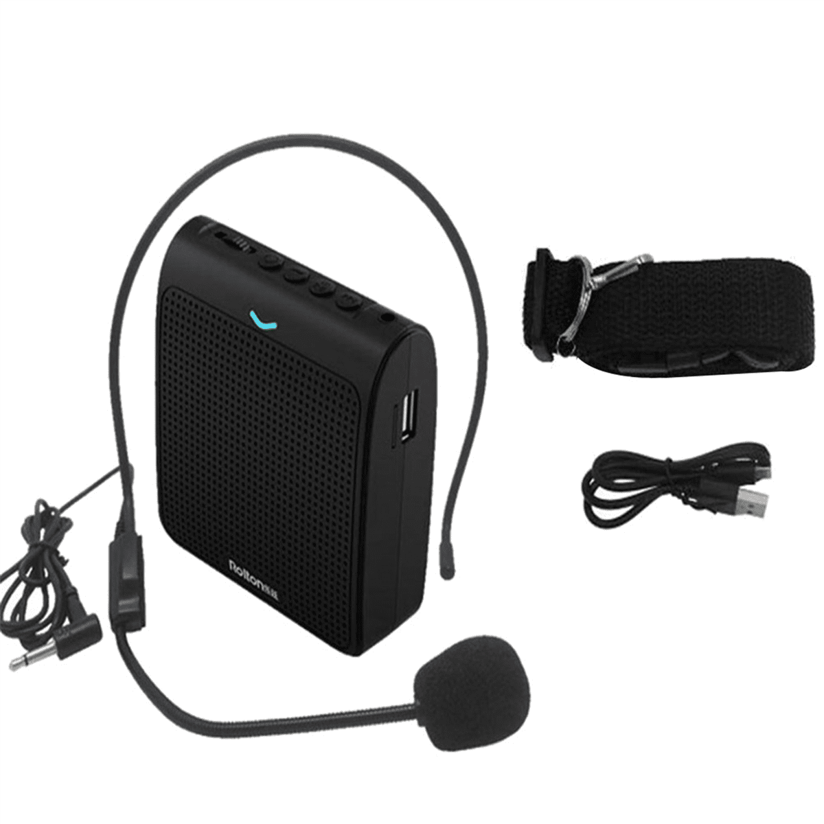 2X Portable Microphone Loud Speaker Mini with USB TF Card FM Radio for ...