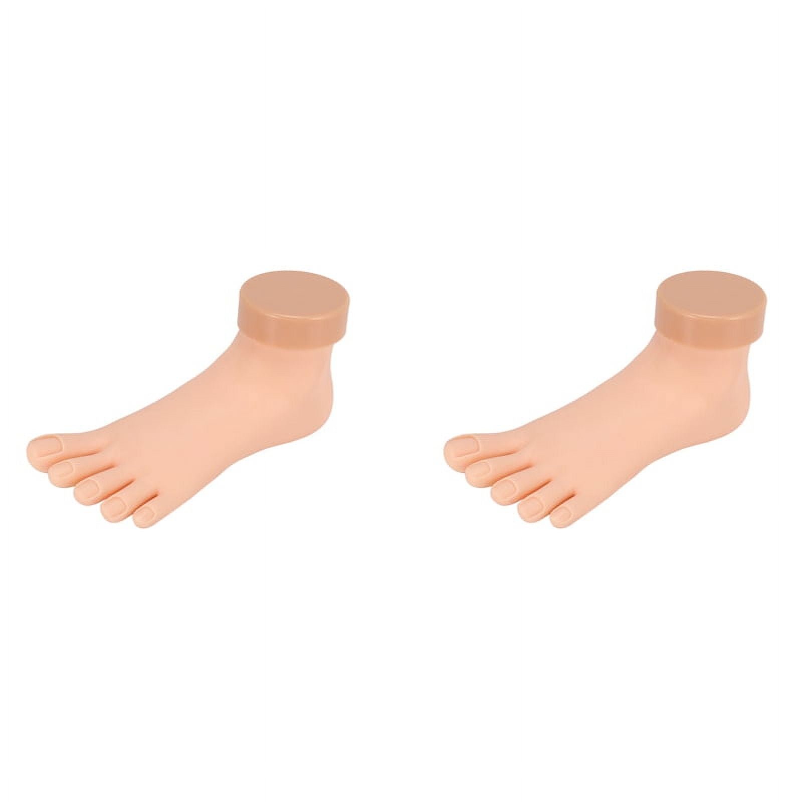 2X Practice Foot Model Flexible Movable Soft Fake Foot Tool for Nail ...