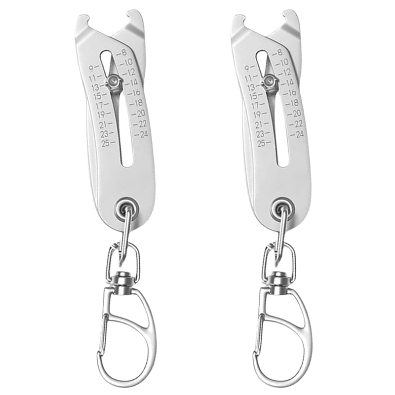 2X Precise Thread Size Checker Keychain,Bolt and Nut Identifier Gauge ...
