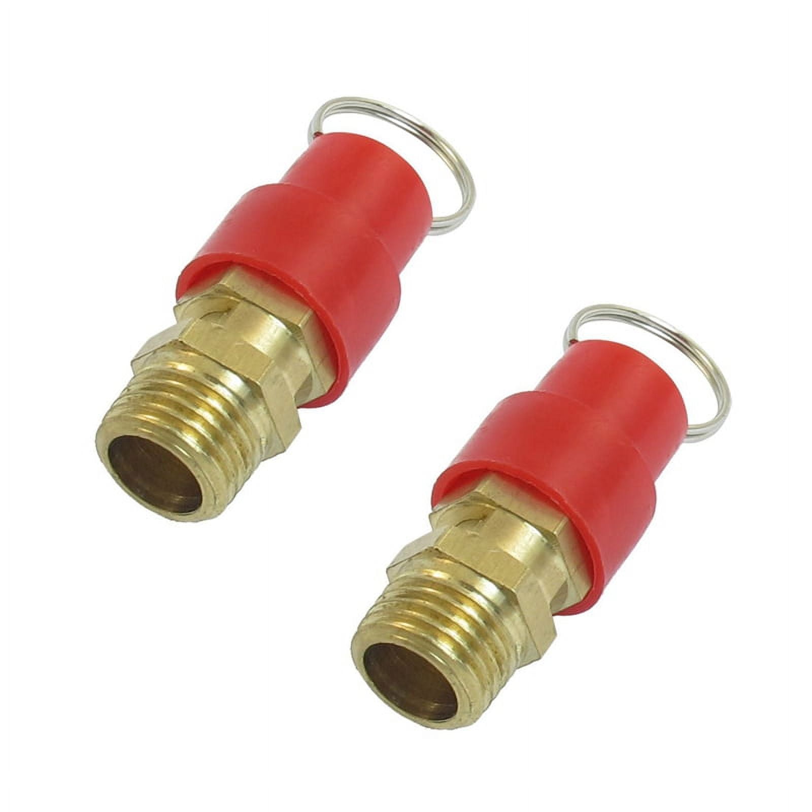 2X Pressure Relief Valve 1/4 PT Air Compression Valve Red + Gold ...