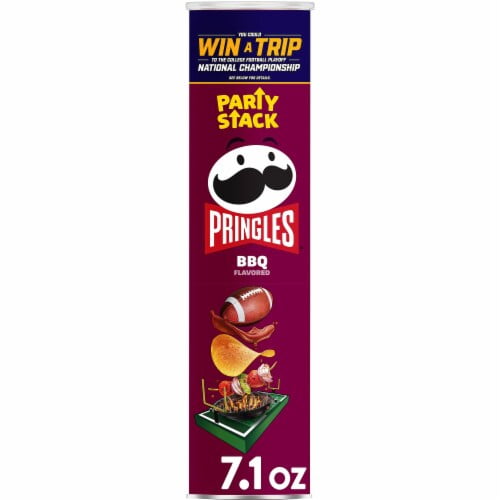 2X - Pringles BBQ Party Stack Potato Crisps Chips 1 ct / 7.1 oz ...