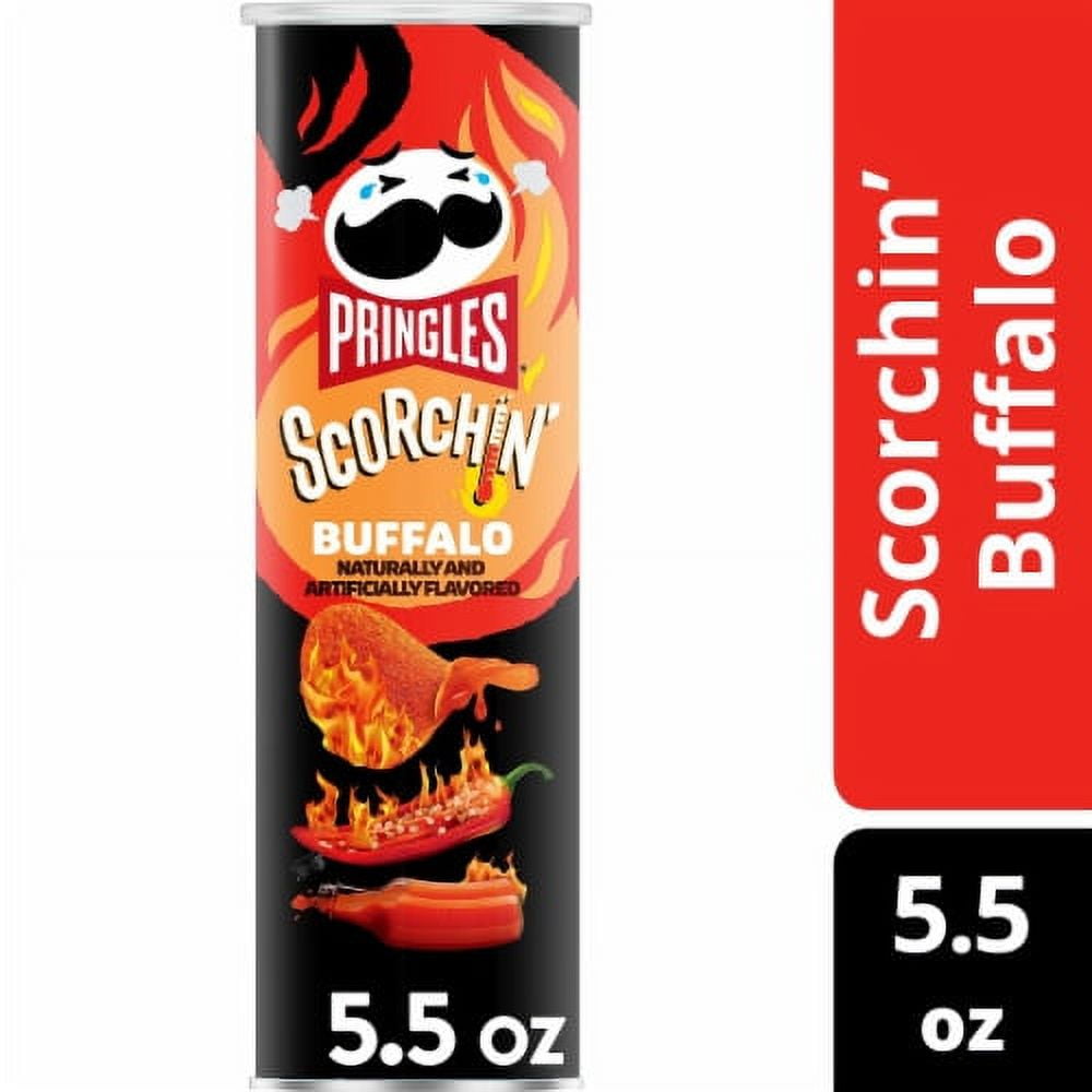 2X-Pringles Scorchin' Buffalo Potato Crisps Chips - 5.5 oz - Walmart.com