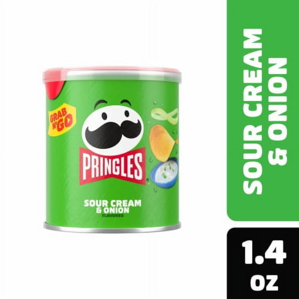 2X-Pringles Sour Cream and Onion Potato Crisps Chips Grab N' Go Snack ...