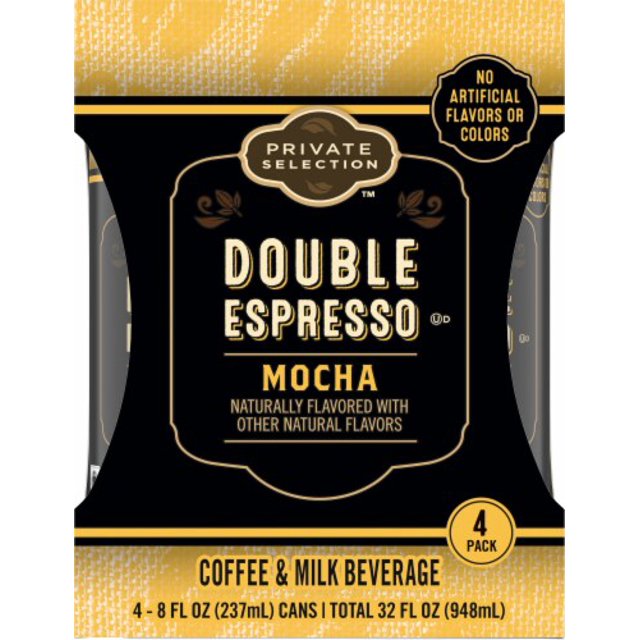 2X - Private Selection Mocha Double Espresso Iced Coffee Multipack Cans ...