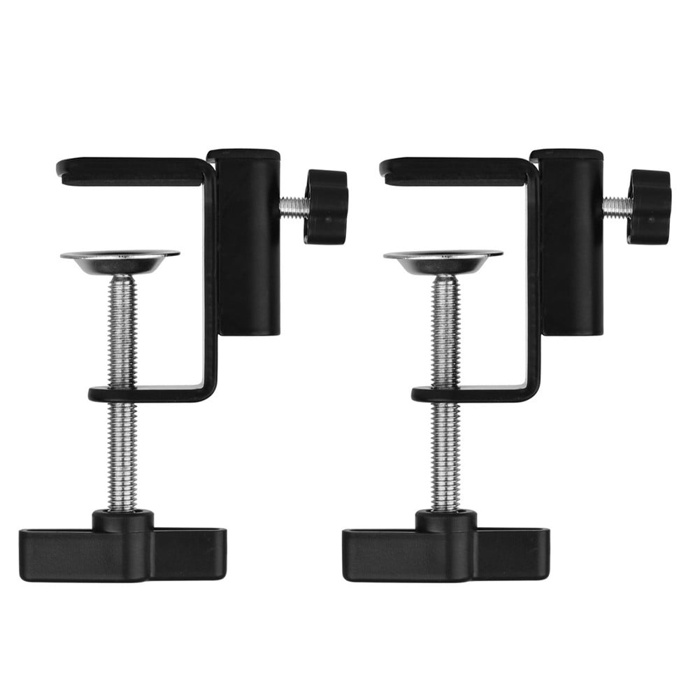 2X Professional Microphone Clip C-Type Holder Base Table Light Metal ...