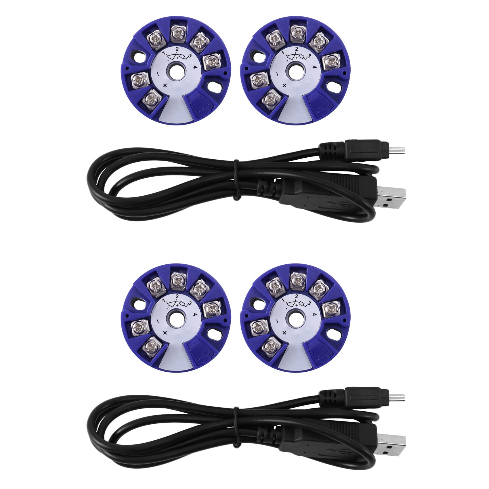 2X Programmable Thermocouple RTD PT100 to 4-20MA Converter TC RTD Input ...