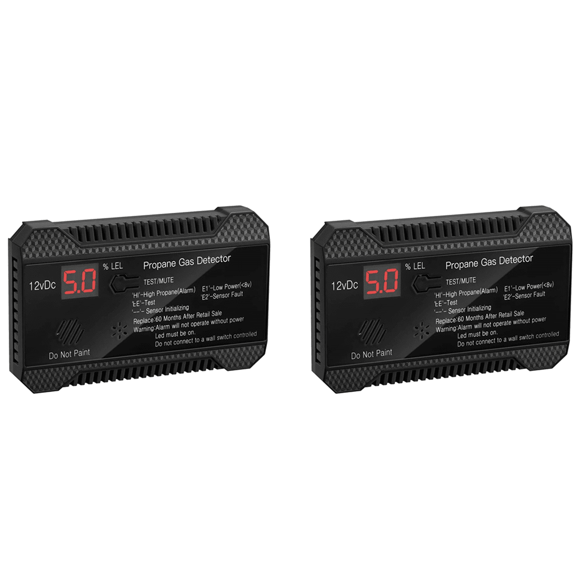 2X Propane Detector 12V Natural Sensor Leak Alarm 85DB Siren for Car RV ...