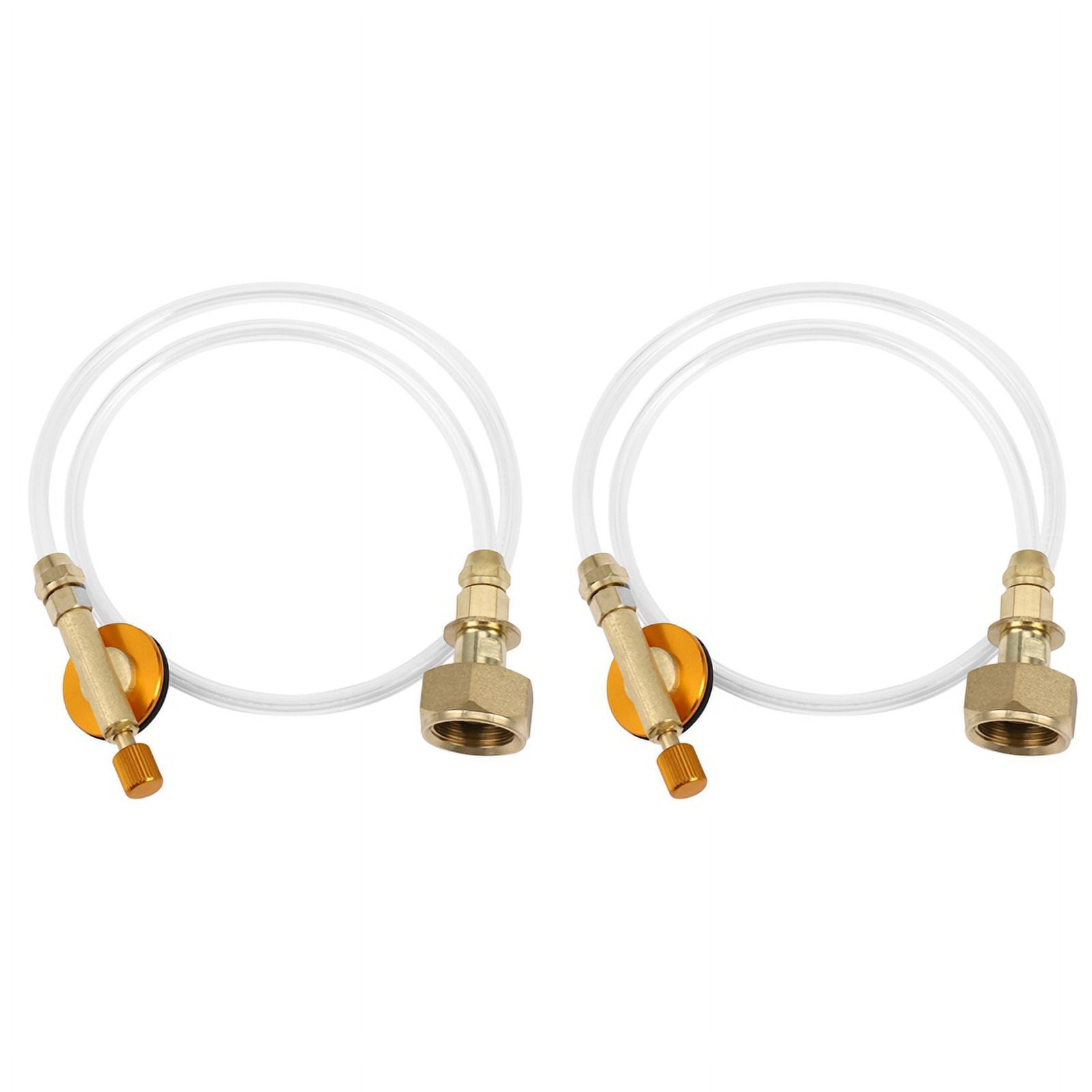 2X Propane Refill Adapter Picnic Camping Stove Gas Hose Double Sided ...