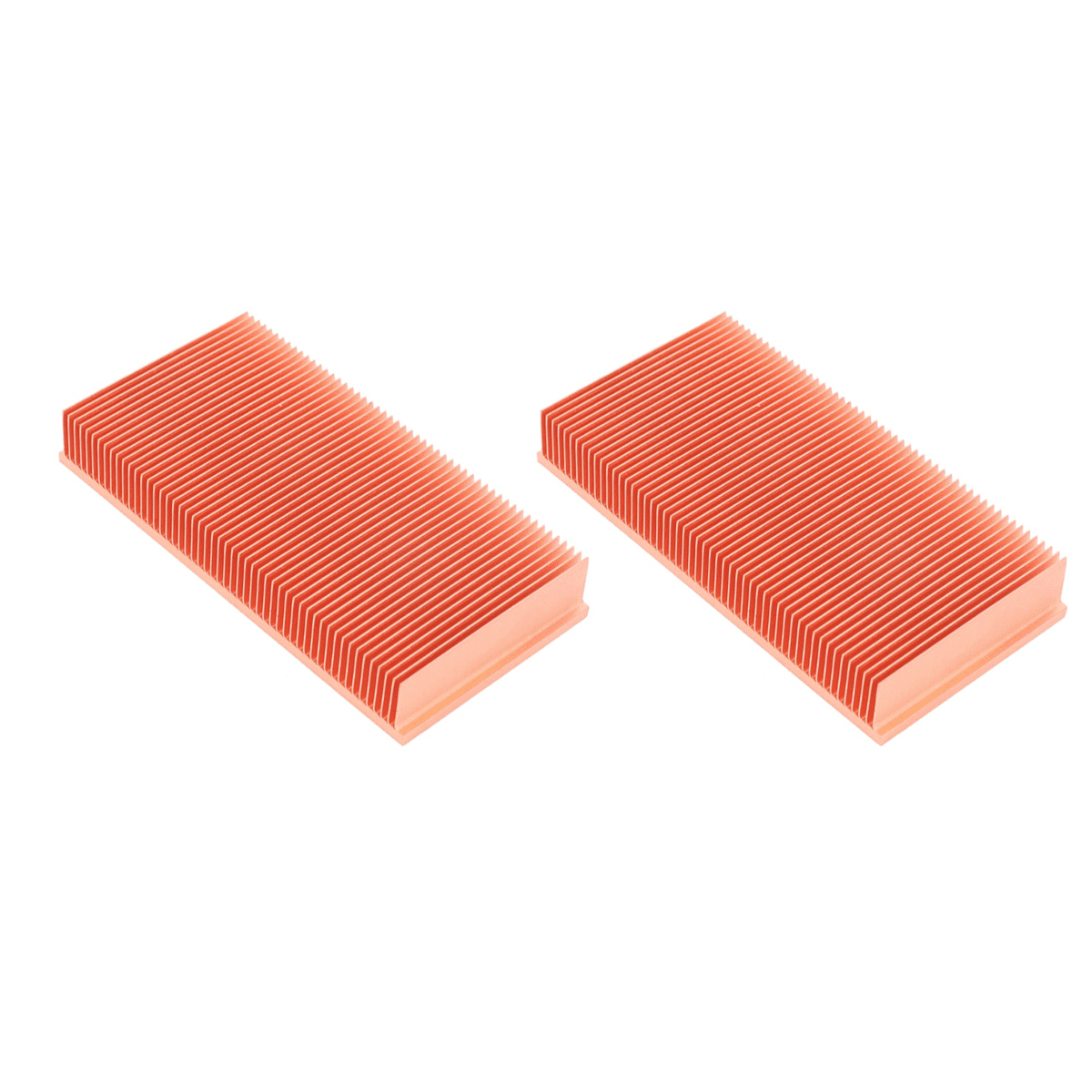 2X Pure Copper Heatsink 100X50X15mm Skiving Fin Heat Sink Radiator for ...