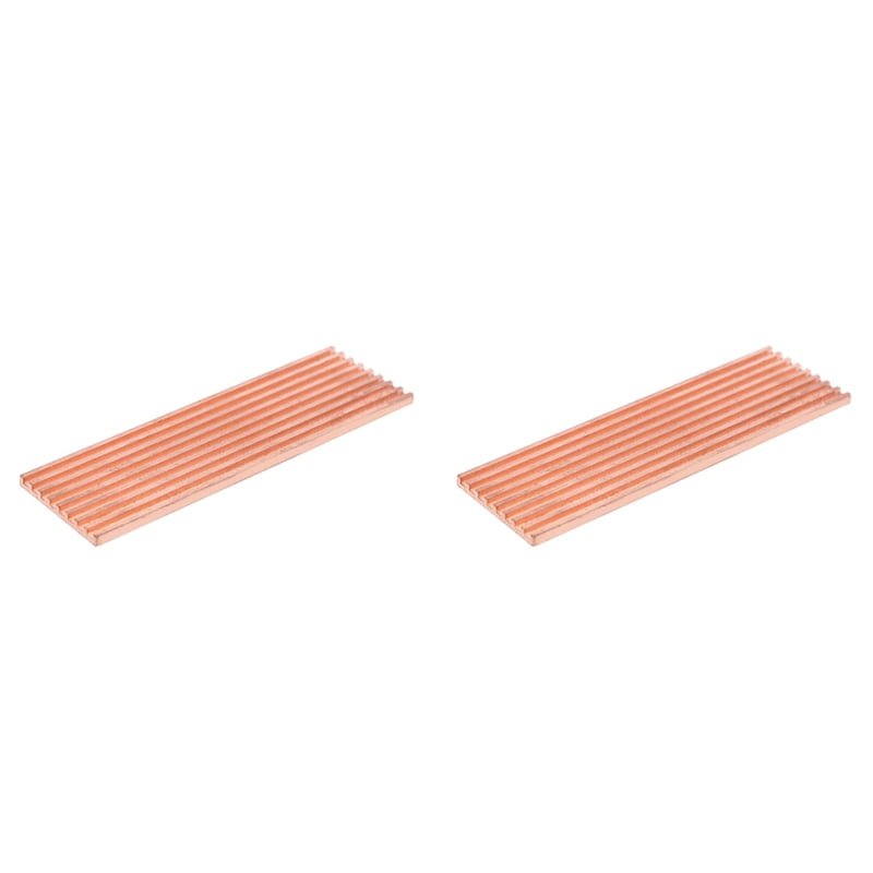 2X Pure Copper Heatsink Cooler Heat Sink Thermal Conductive Adhesive ...