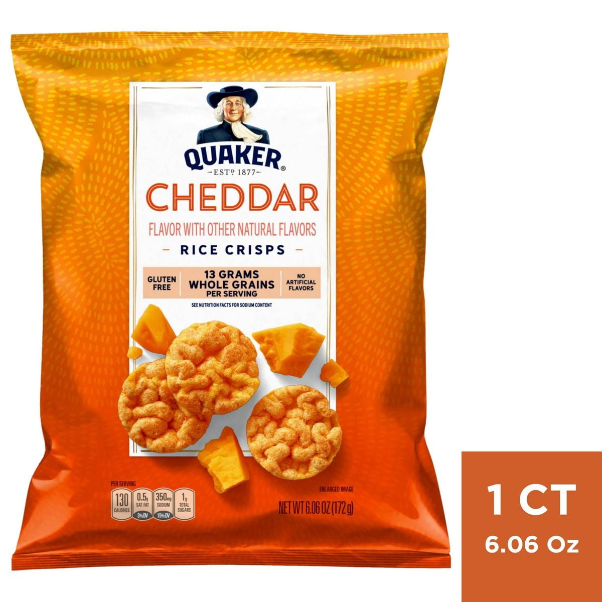 2x-Quaker Popped Cheddar Cheese Rice Crisps - 6.06oz - Walmart.com