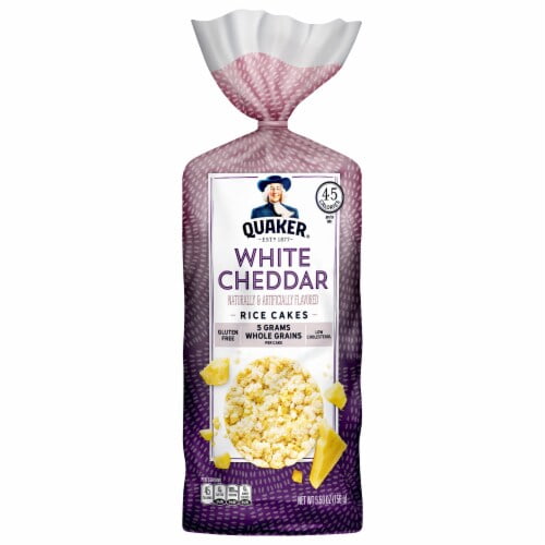 2X - Quaker White Cheddar Naturally & Artificially Flavored Rice Cakes ...