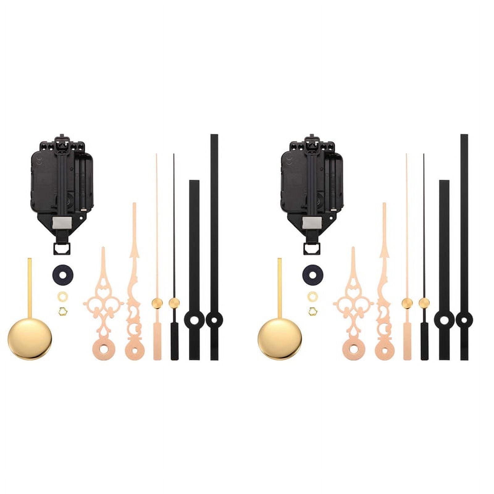 2X Quartz Pendulum Clock Movement DIY Movement Kit with 4 Pairs Hands ...