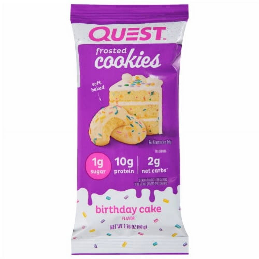 2X - Quest Frosted Birthday Cake Flavored Protein Cookies - Walmart.com
