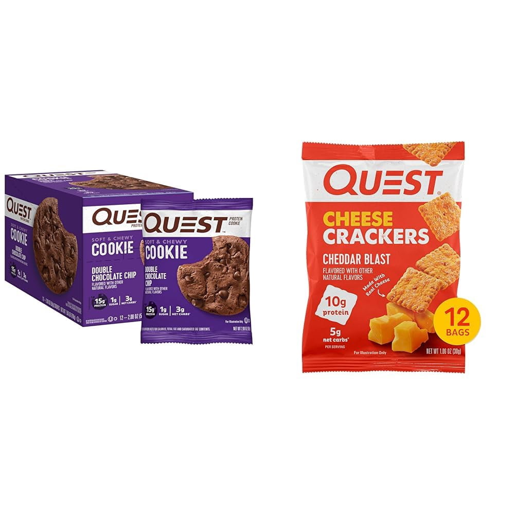 2X - Quest Nutrition Double Chocolate Chip Protein Cookie, High Protein ...