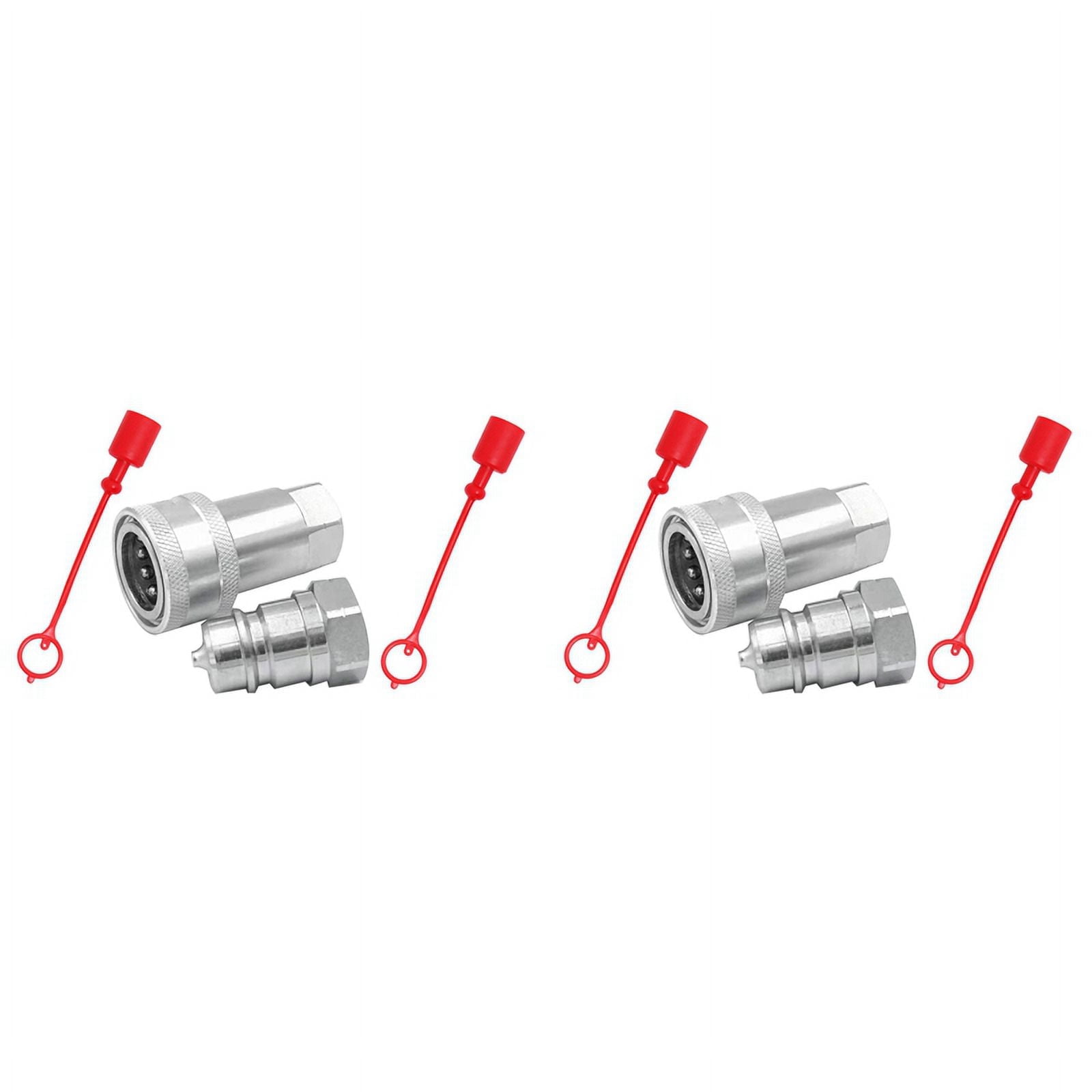 2X Quick Release Fitting ISO7241-A NPT Hydraulic Coupling Connector 1 ...