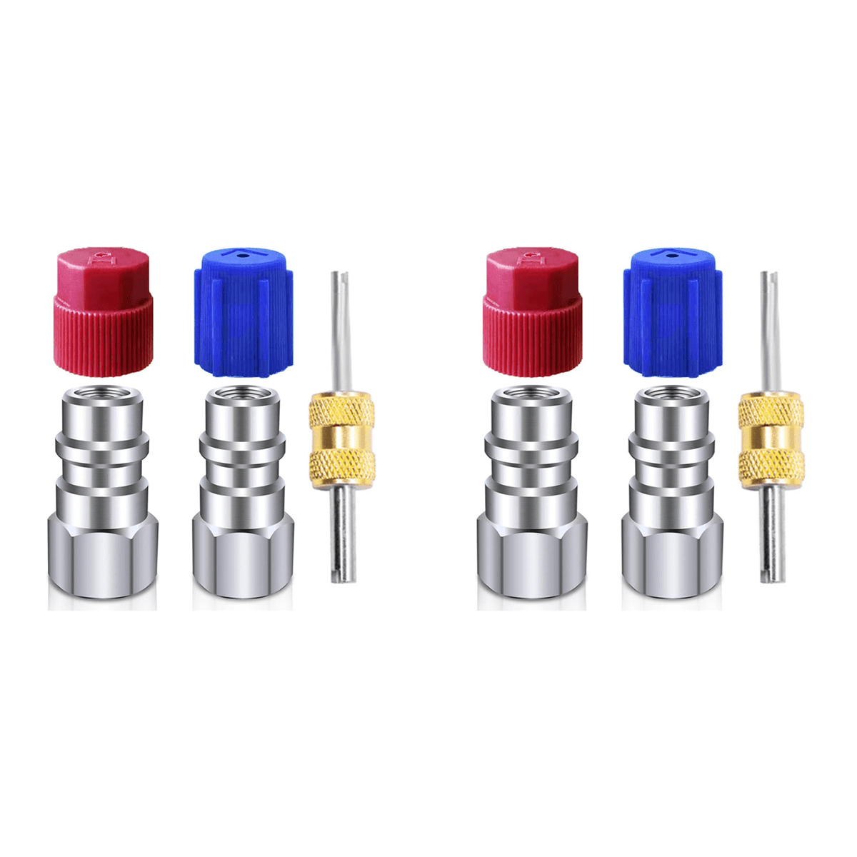 2X R12 to R134a Conversion Kit,AC Retrofit Fitting Adapter Kit, 1/4inch ...