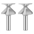 2X R18/R30 1/2-Inch Shank Woodworking Router Bit Double Flute Router ...