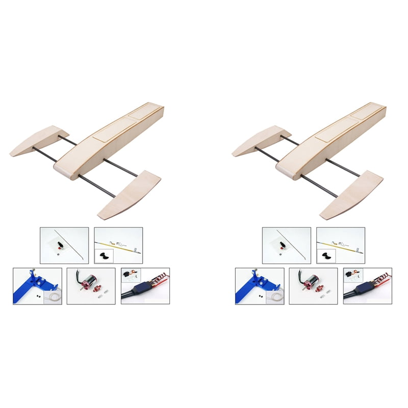 2X RC Speed Boat Wooden Sponson Outrigger Shrimp Speed Boat Model Kits ...