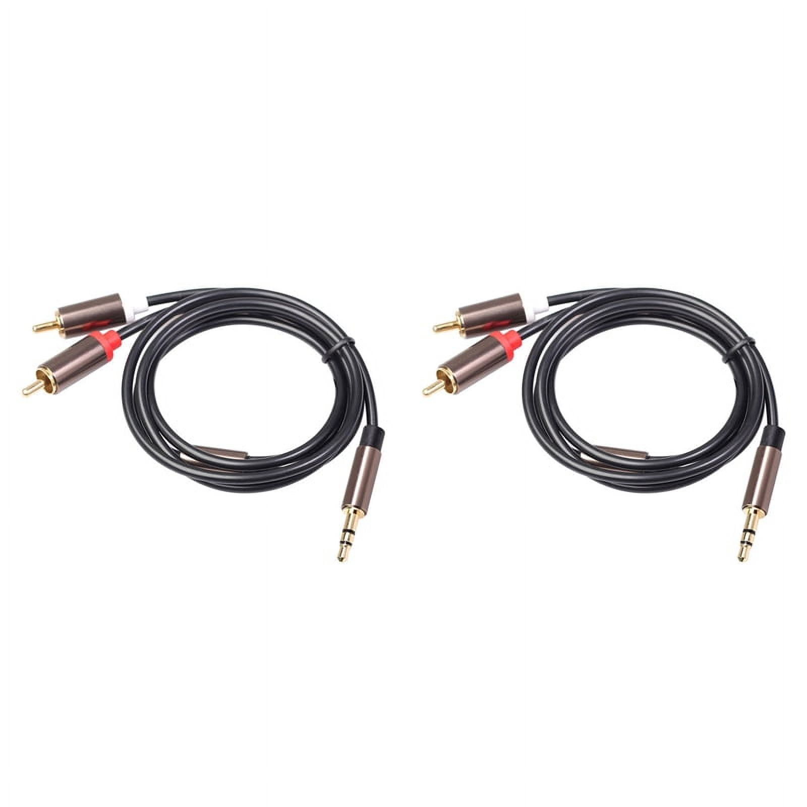 2X RCA Cable Hifi Stereo 3.5mm to 2RCA Audio Cable Aux RCA Jack 3.5 Y ...