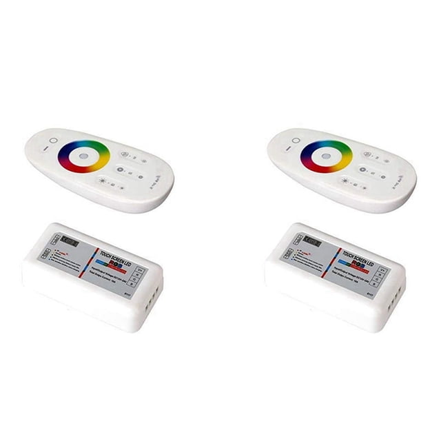 2X LED Remote Controller 2.4GHz Wireless Touch LED RGB Dimmer ...