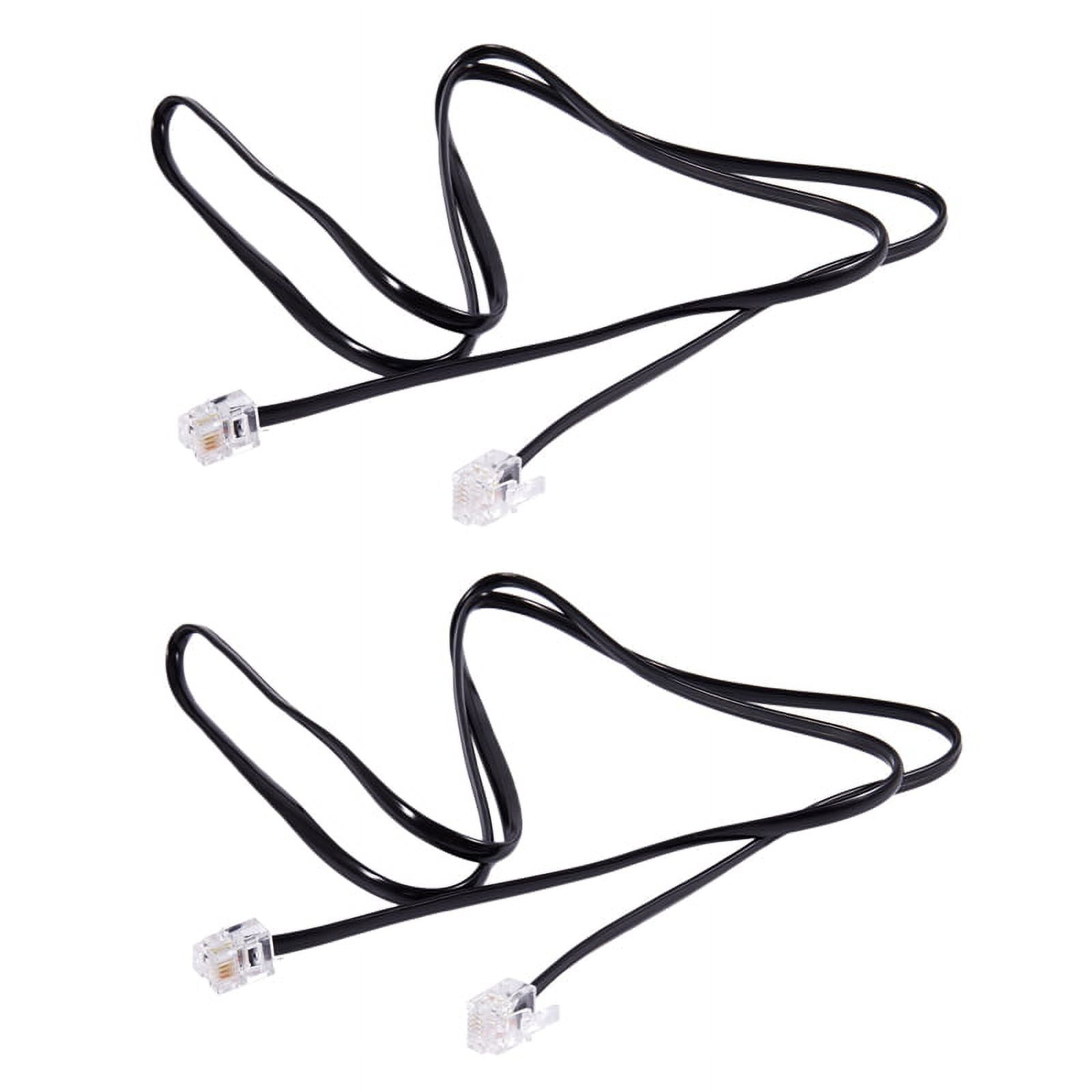 2X RJ11 6P4C Telephone Cable Cord ADSL Modem 1 Meters - Walmart.com