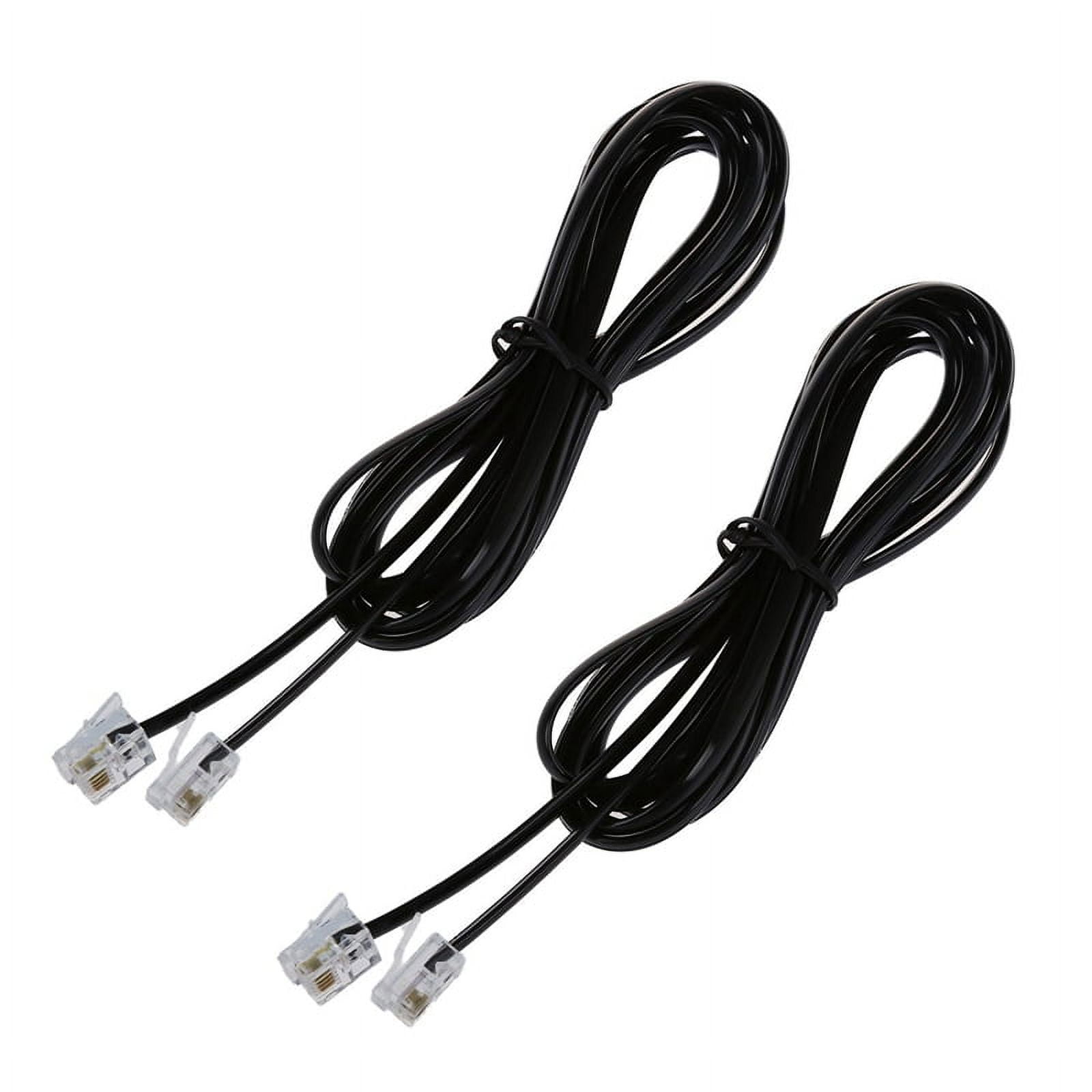 2X RJ11 6P4C Telephone Cable Cord ADSL Modem 2 Meters - Walmart.com